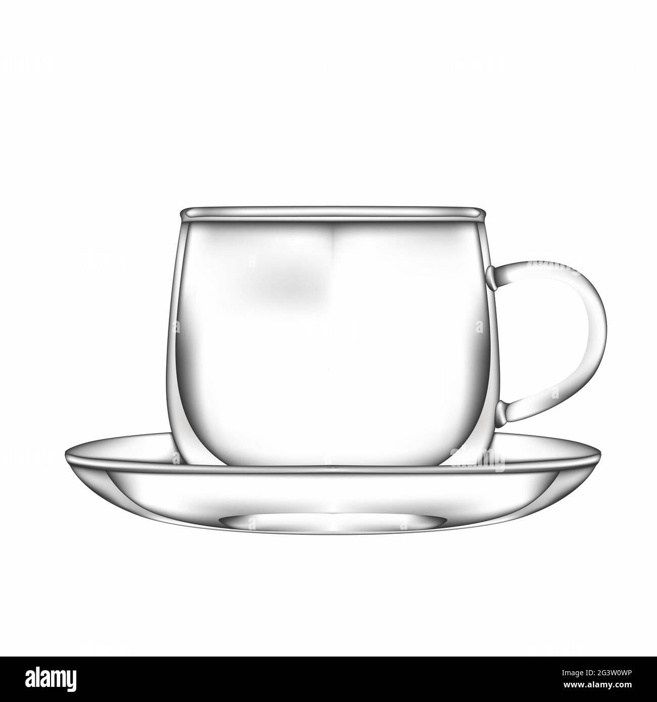 Illustration of a shiny cup on a white background Stock Photo - Alamy