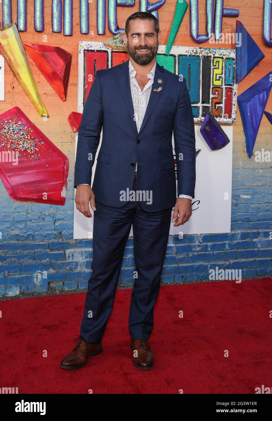 New York, NY, USA. 17th June, 2021. Brian Sims on stage for Playbill ...