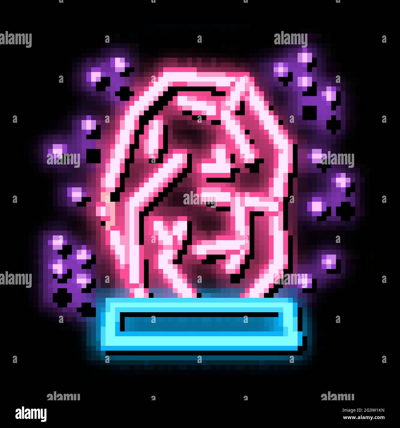healing gem neon glow icon illustration Stock Vector Image & Art - Alamy