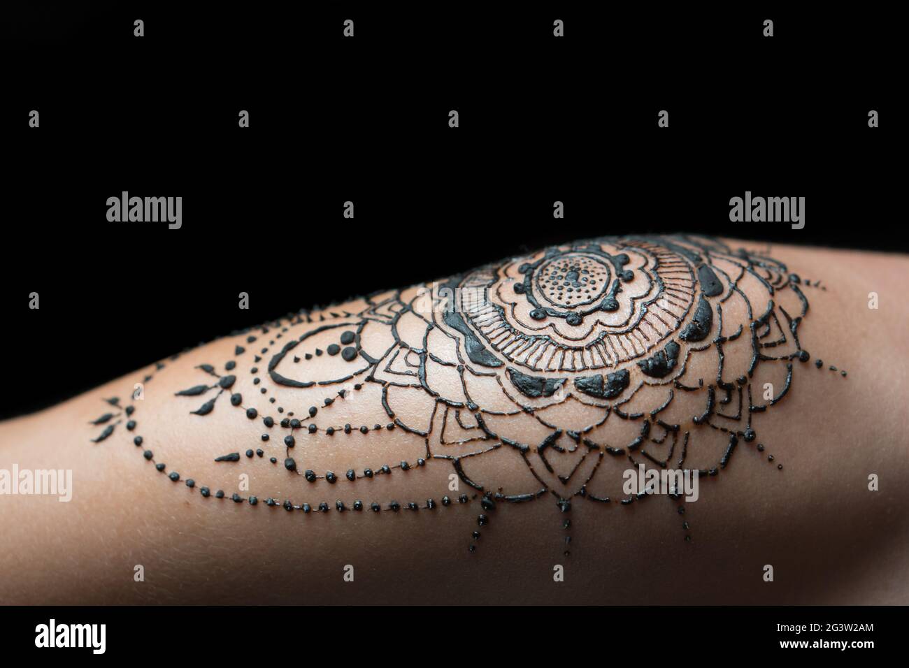 Simple Henna Tattoo Shoulder Henna Tattoo On Forearm Stock Photo