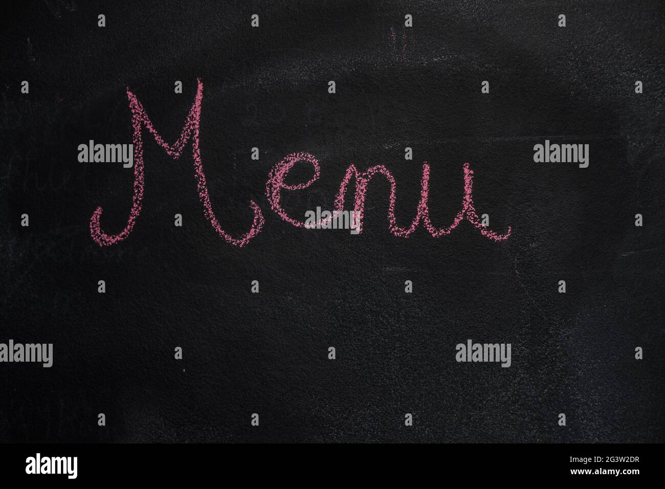Menu word on blackboard Stock Photo - Alamy
