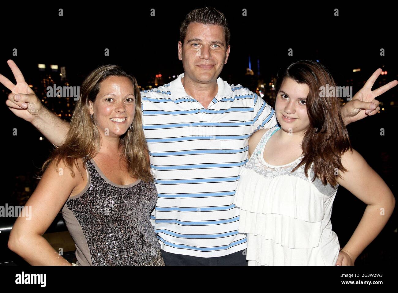 Weehawken, NJ, USA. 4 July, 2012. Kelly Murro, Tom Murro, Lauren Murro ...