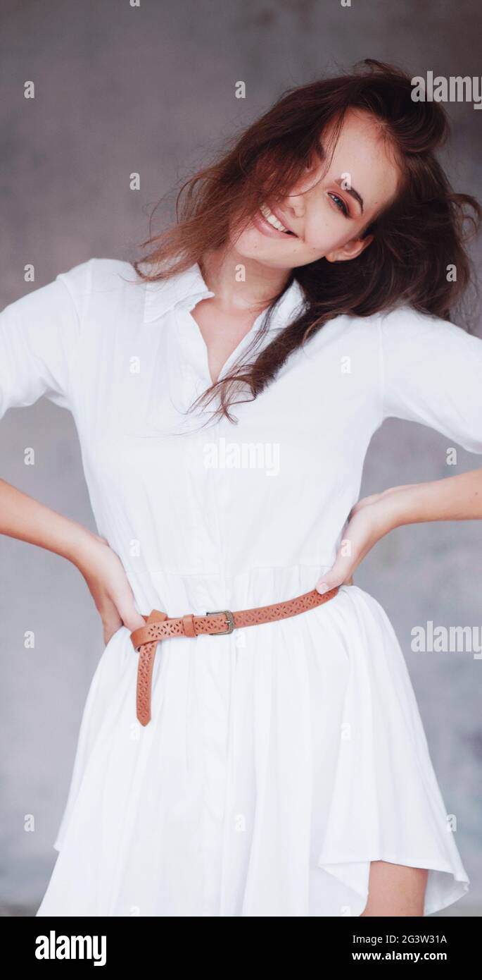 Fashion portrait of beautiful girl Stock Photo - Alamy