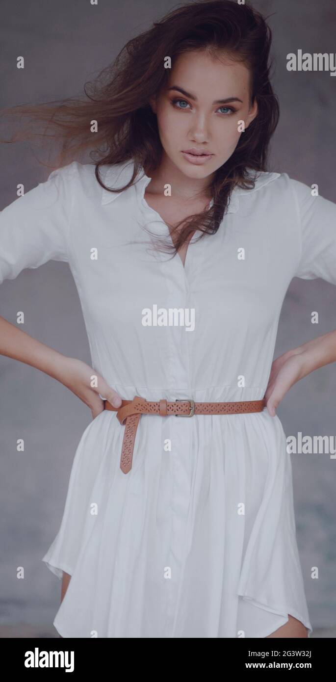 Fashion portrait of beautiful girl Stock Photo - Alamy