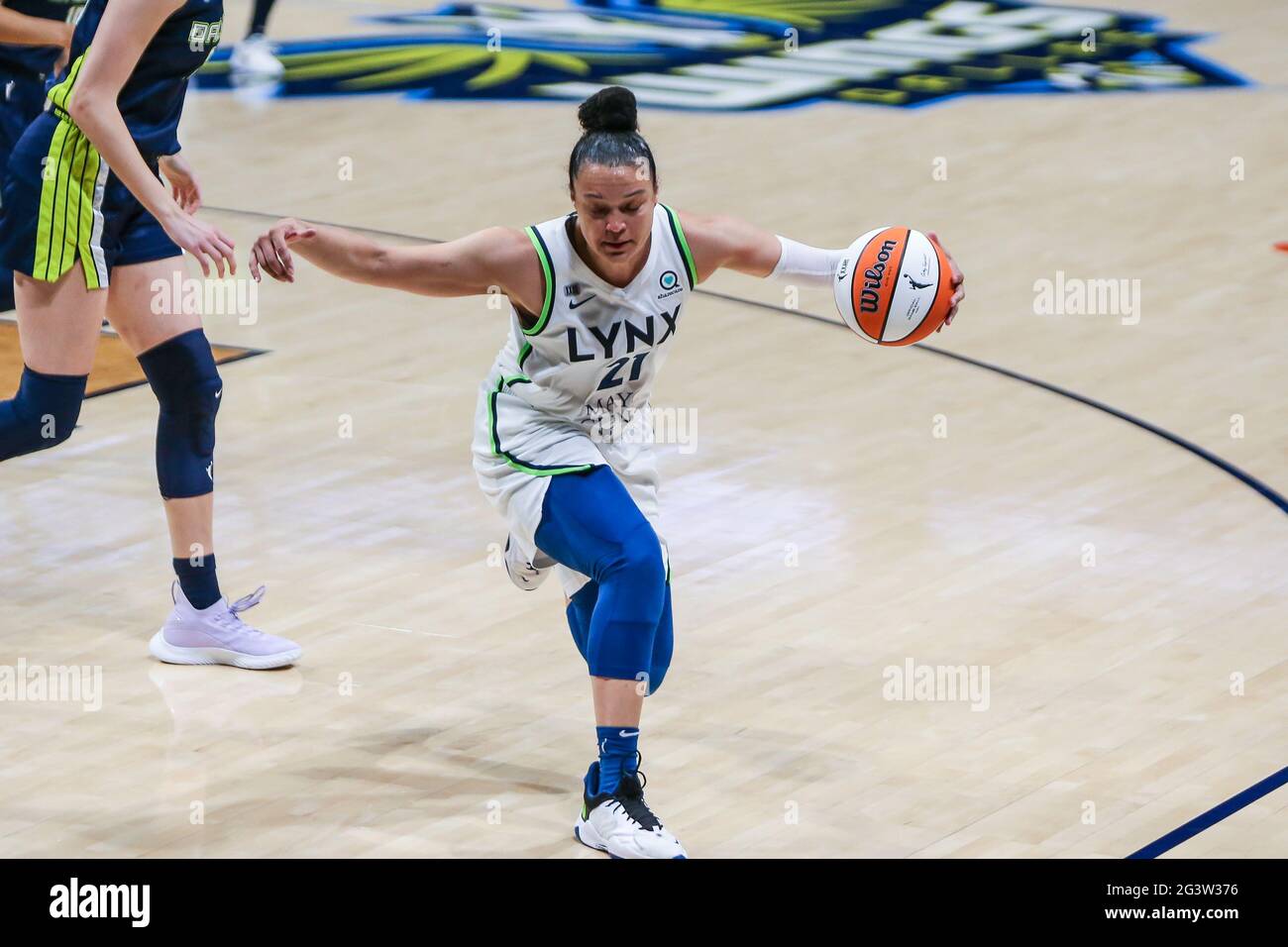 Arlington, Texas, USA. 17th June, 2021. Minnesota Lynx guard Kayla ...