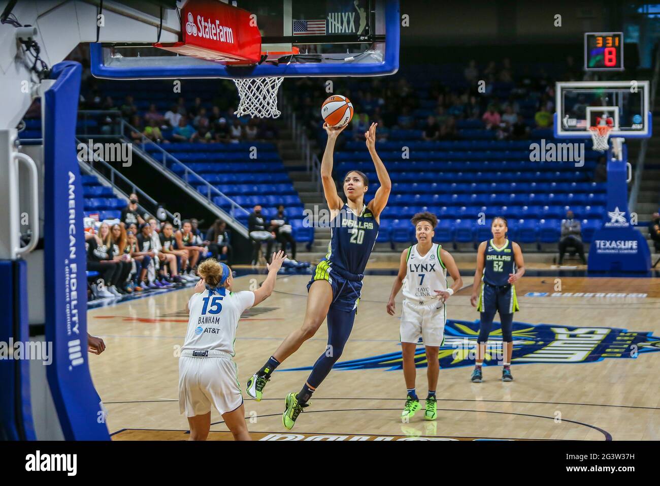 Arlington, Texas, USA. 17th June, 2021. Dallas Wings forward Isabelle ...