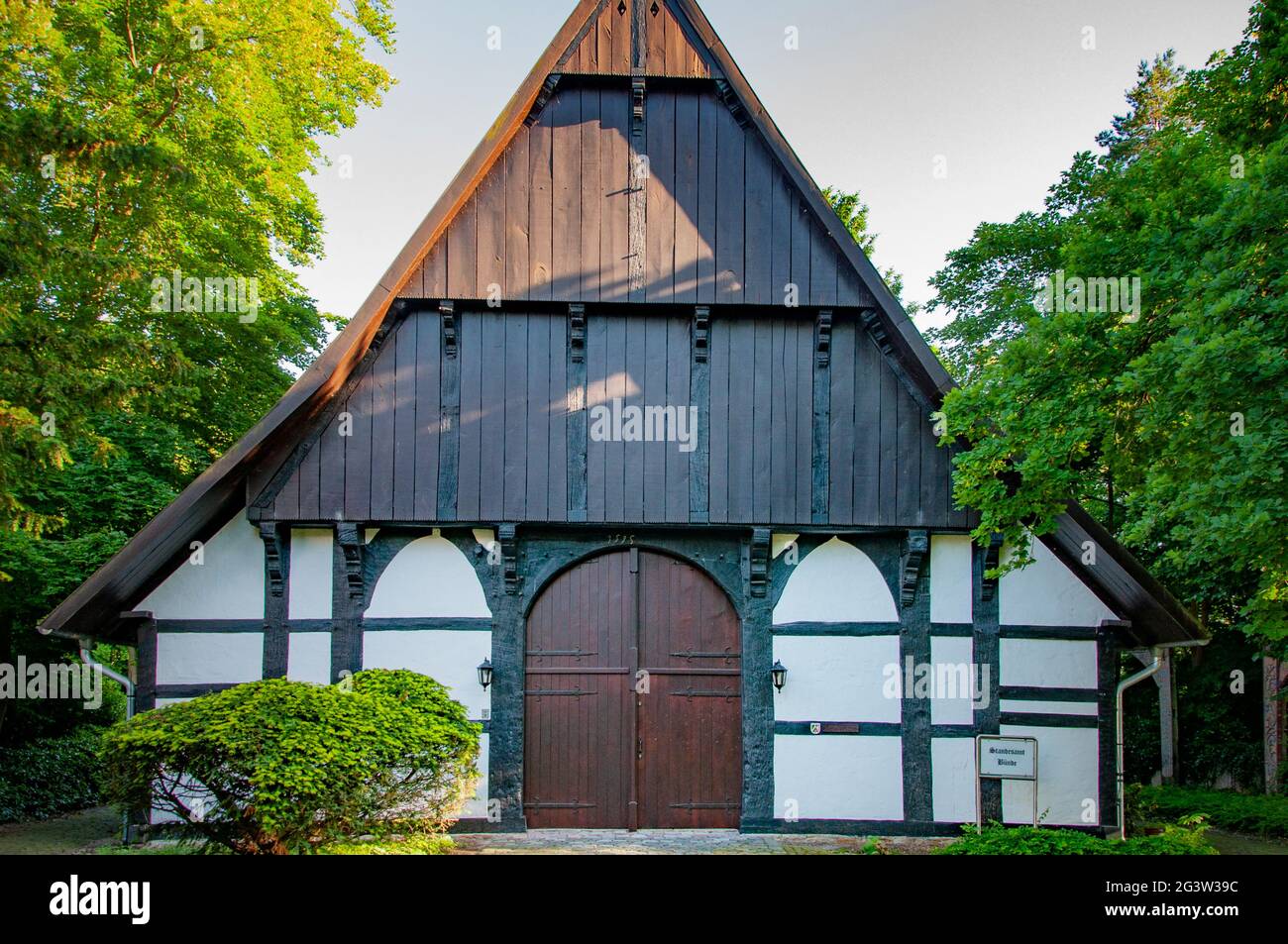 BUNDE, GERMANY. JUNE 12, 2021. Beautiful view of small german town with ...
