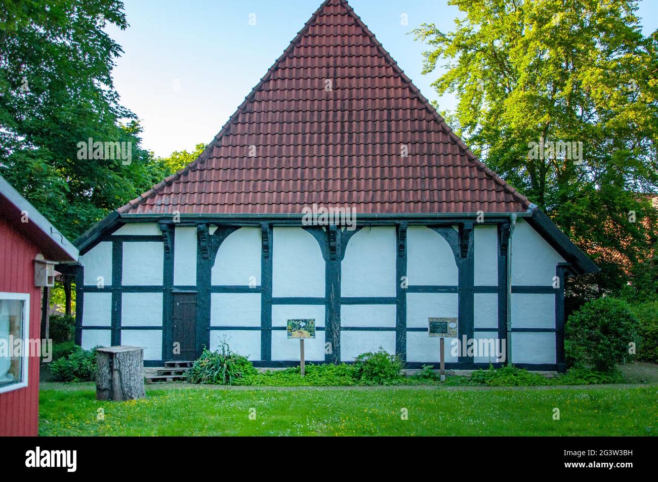 BUNDE, GERMANY. JUNE 12, 2021. Beautiful view of small german town with ...