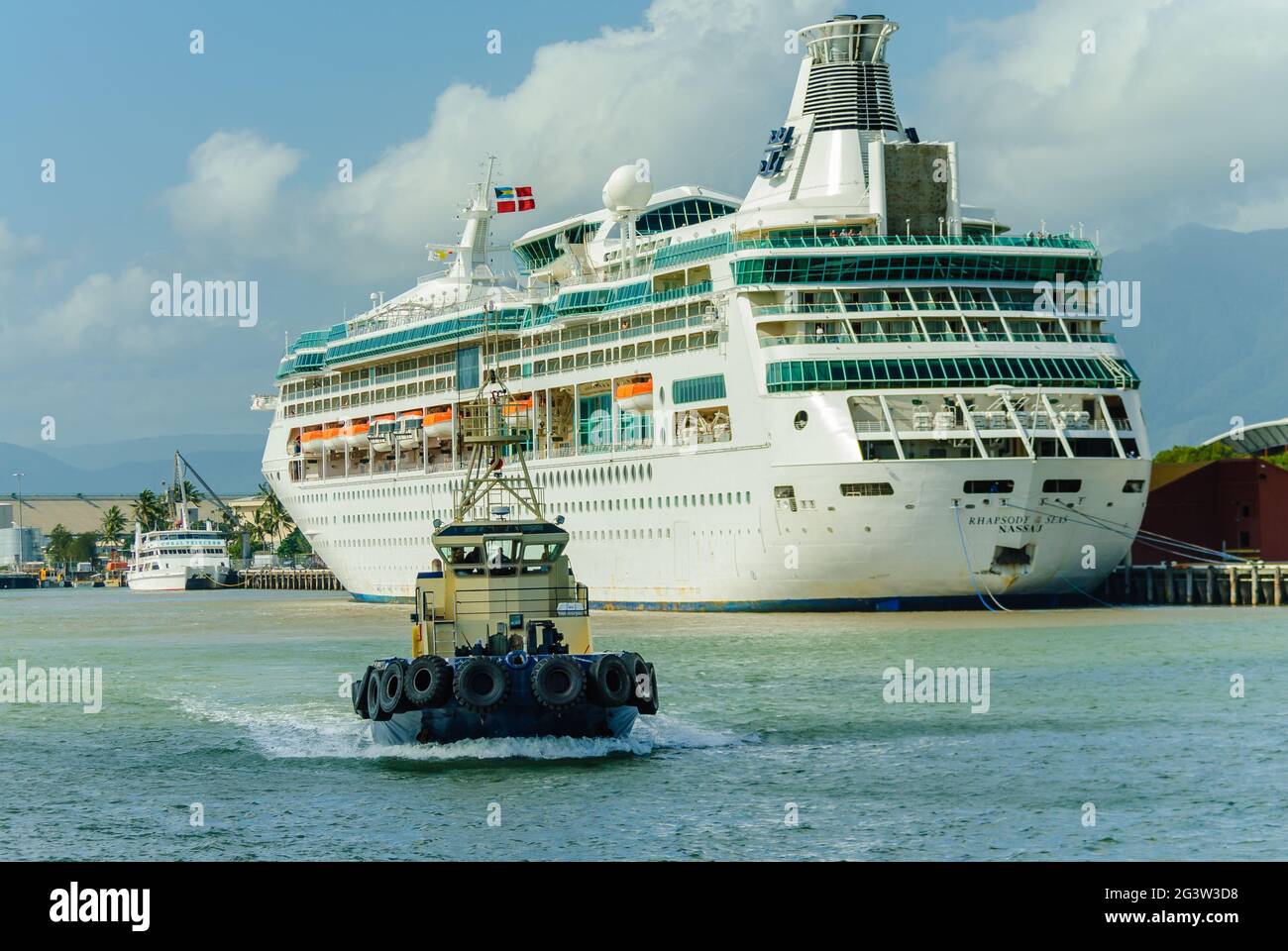 The Rhapsody of the Seas cruise ship liner arrives at Ports North in ...
