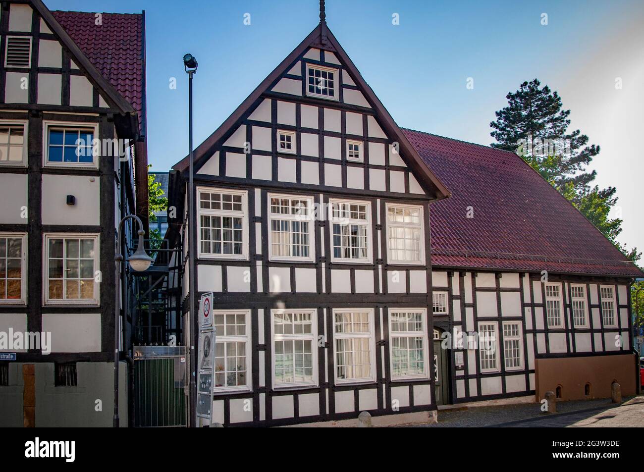 BUNDE, GERMANY. JUNE 12, 2021. Beautiful view of small german town with ...