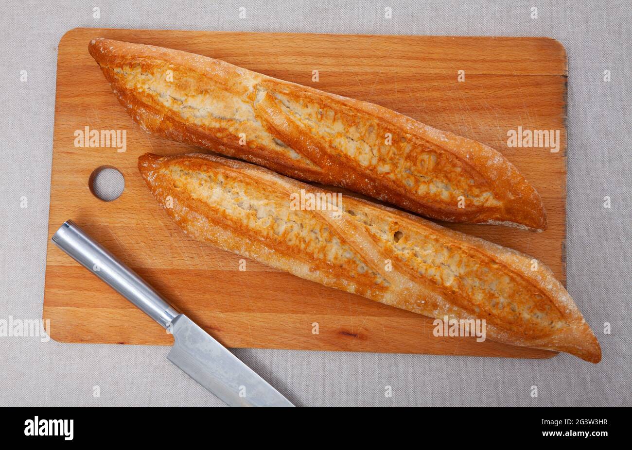 Two French baguettes Stock Photo - Alamy