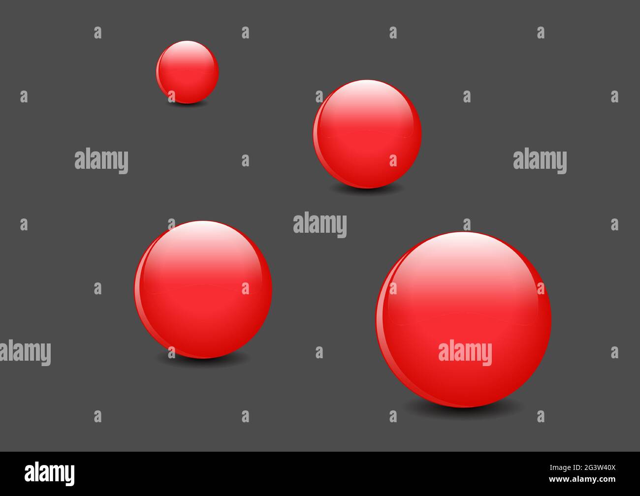 3d ball red glossy sphere of spheres Vector illustration for your ...