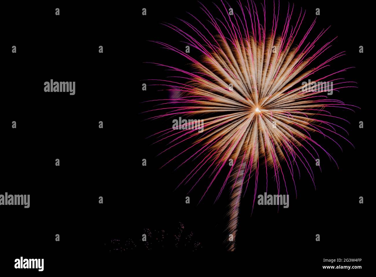 Fireworks display in night sky for holiday or special occasions Stock ...