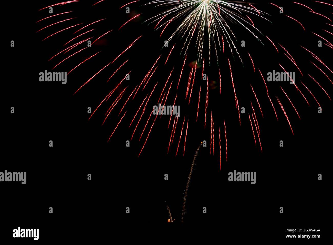 Fireworks display in night sky for holiday or special occasions Stock ...