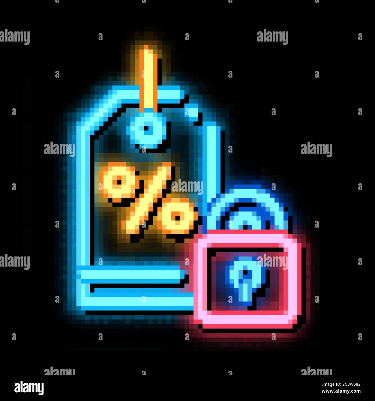 no deduction of interest from asset neon glow icon illustration Stock ...