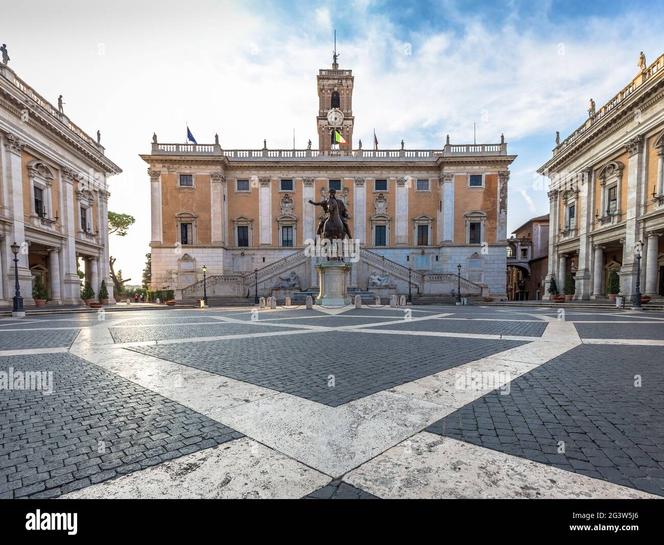 Capitolium Square (Piazza del Campidoglio) in Rome, Italy. Made by ...