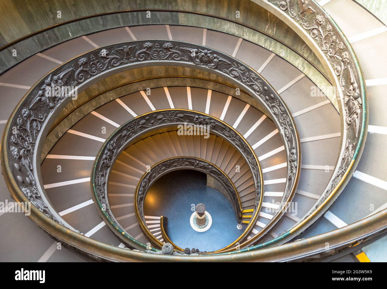 The famous spiral staircase in Vatica Museum - Rome, Italy Stock Photo ...