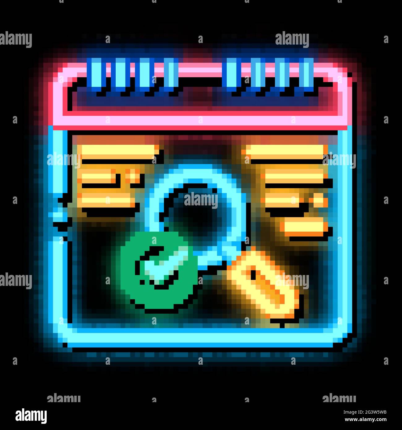 no error detection neon glow icon illustration Stock Vector Image & Art ...