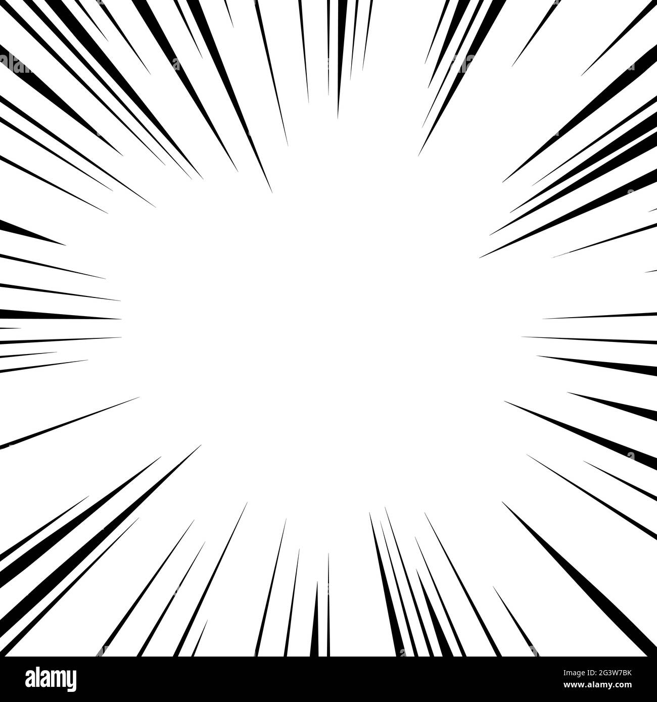 Comic lines frame representing speed or explosion. Cartoon blast ...