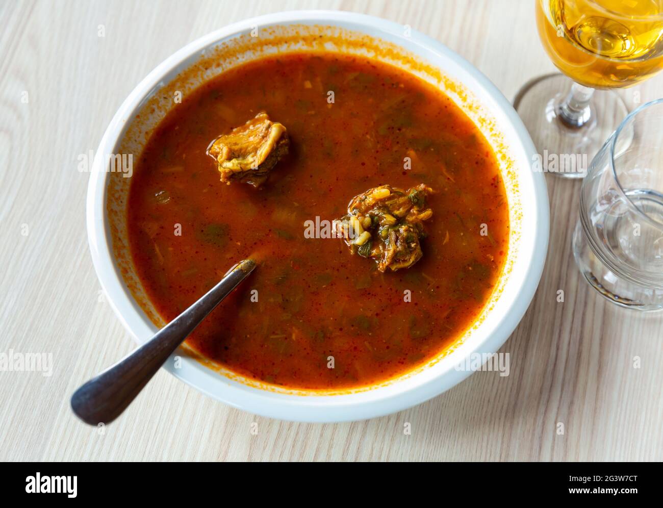 Georgian traditional soup kharcho Stock Photo - Alamy