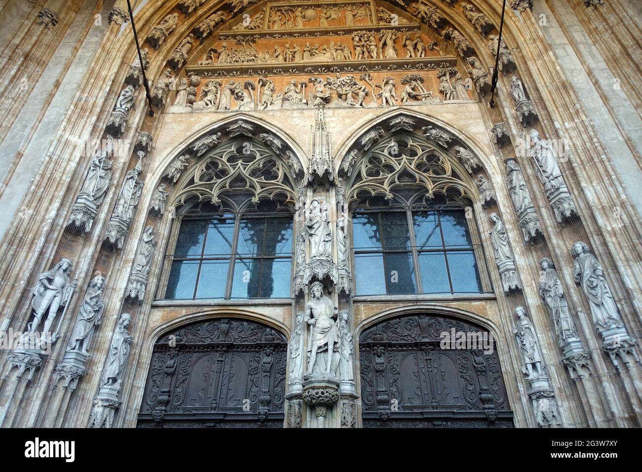 Ulm Cathedral or Minster of Our Lady in Ulm in the Gothic architectural ...