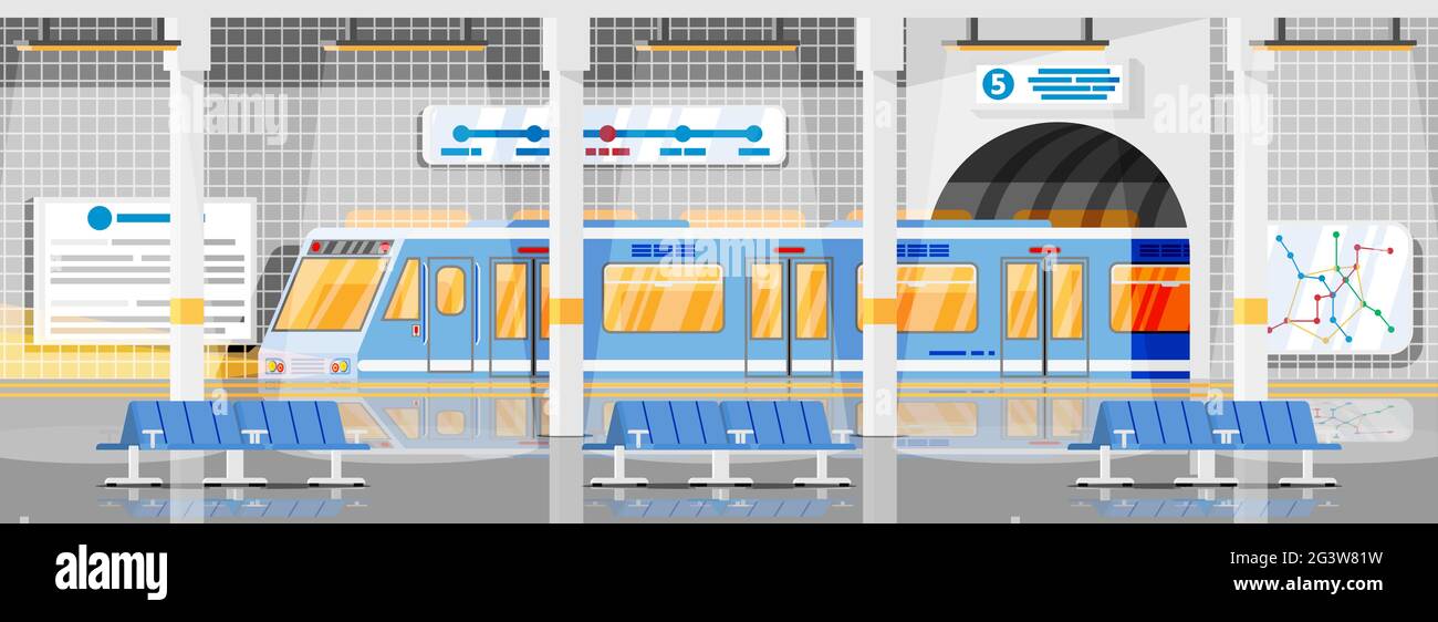 Metro station line Stock Vector Images - Alamy