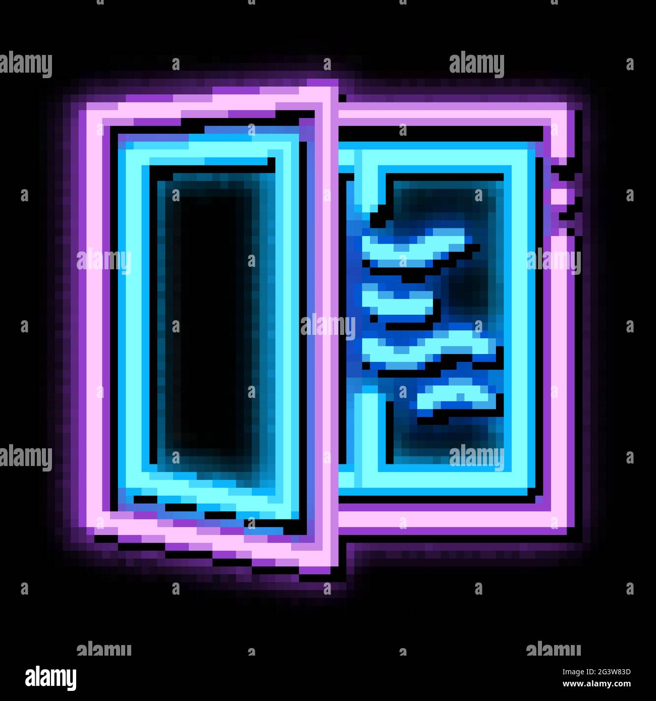 draft in window neon glow icon illustration Stock Vector Image & Art ...