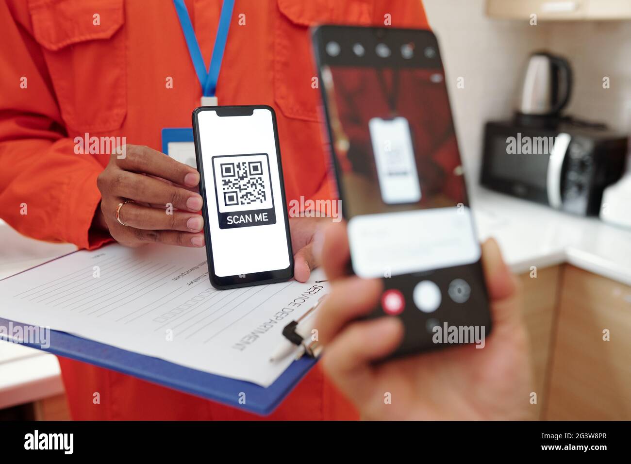 Business client men and women service hi-res stock photography and ...