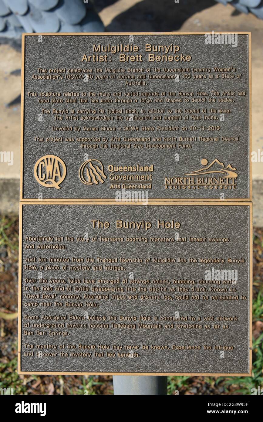 bunyip statue in mugildie, The statue is by local artist Brett Benecke ...