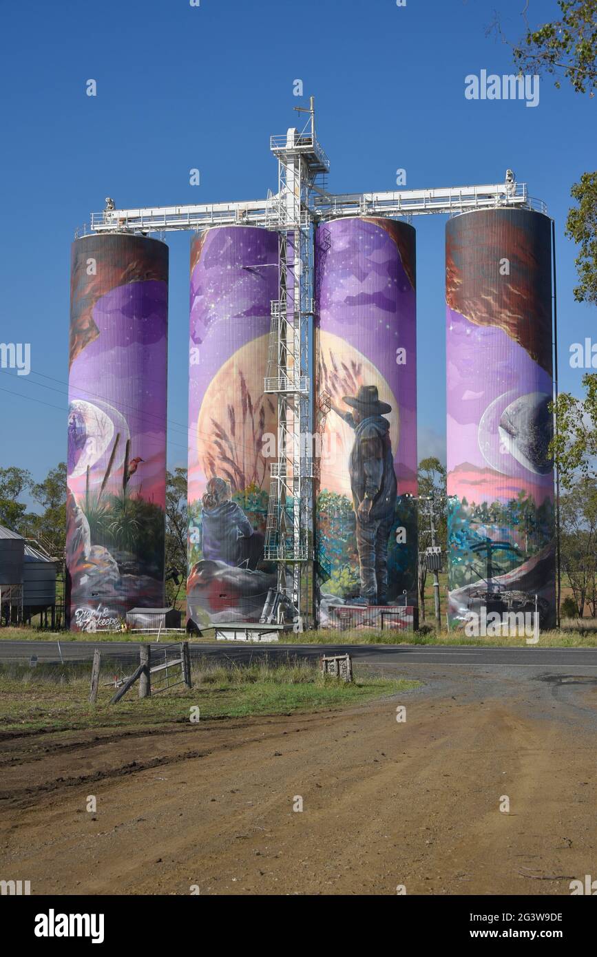'three moons' silos in central queensland in australia depicts the ...