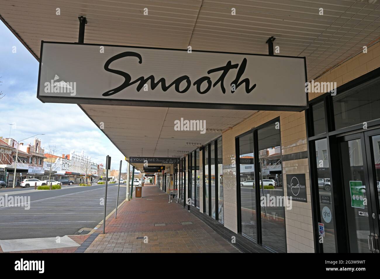 'smooth' sign below awning in Inverell, new south wales, australia ...