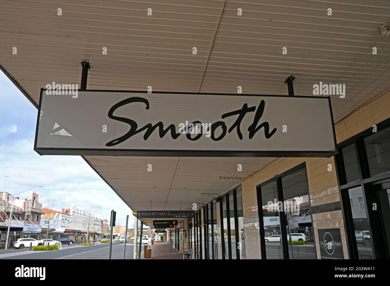 'smooth' sign below awning in Inverell, new south wales, australia ...