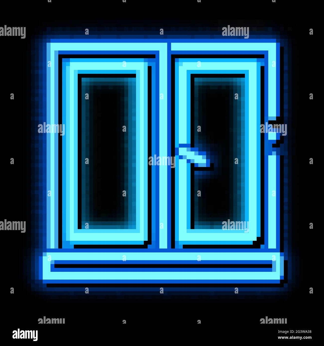two-half window neon glow icon illustration Stock Vector Image & Art ...