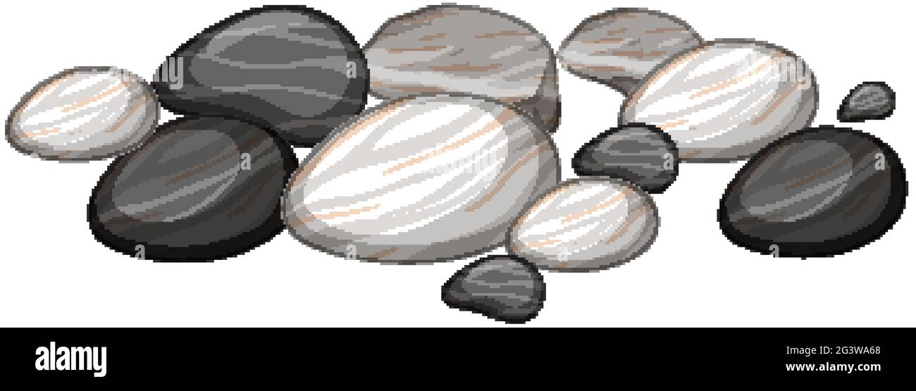 Group of stones on white background illustration Stock Vector Image ...