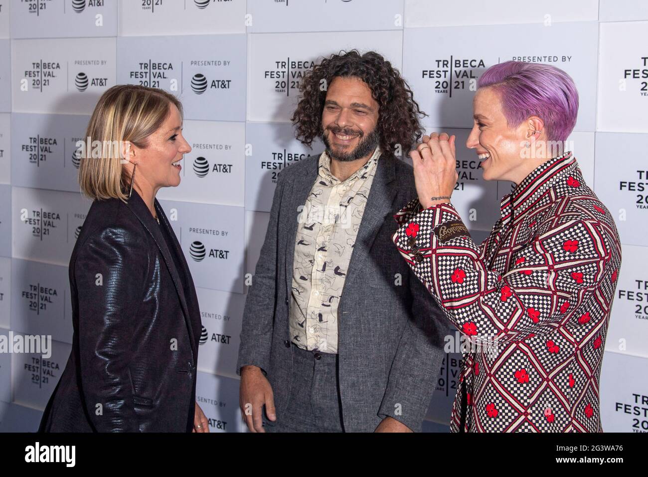 Andrea Nix Fine, Sean Fine and Megan Rapinoe attend the Let's F*****g ...