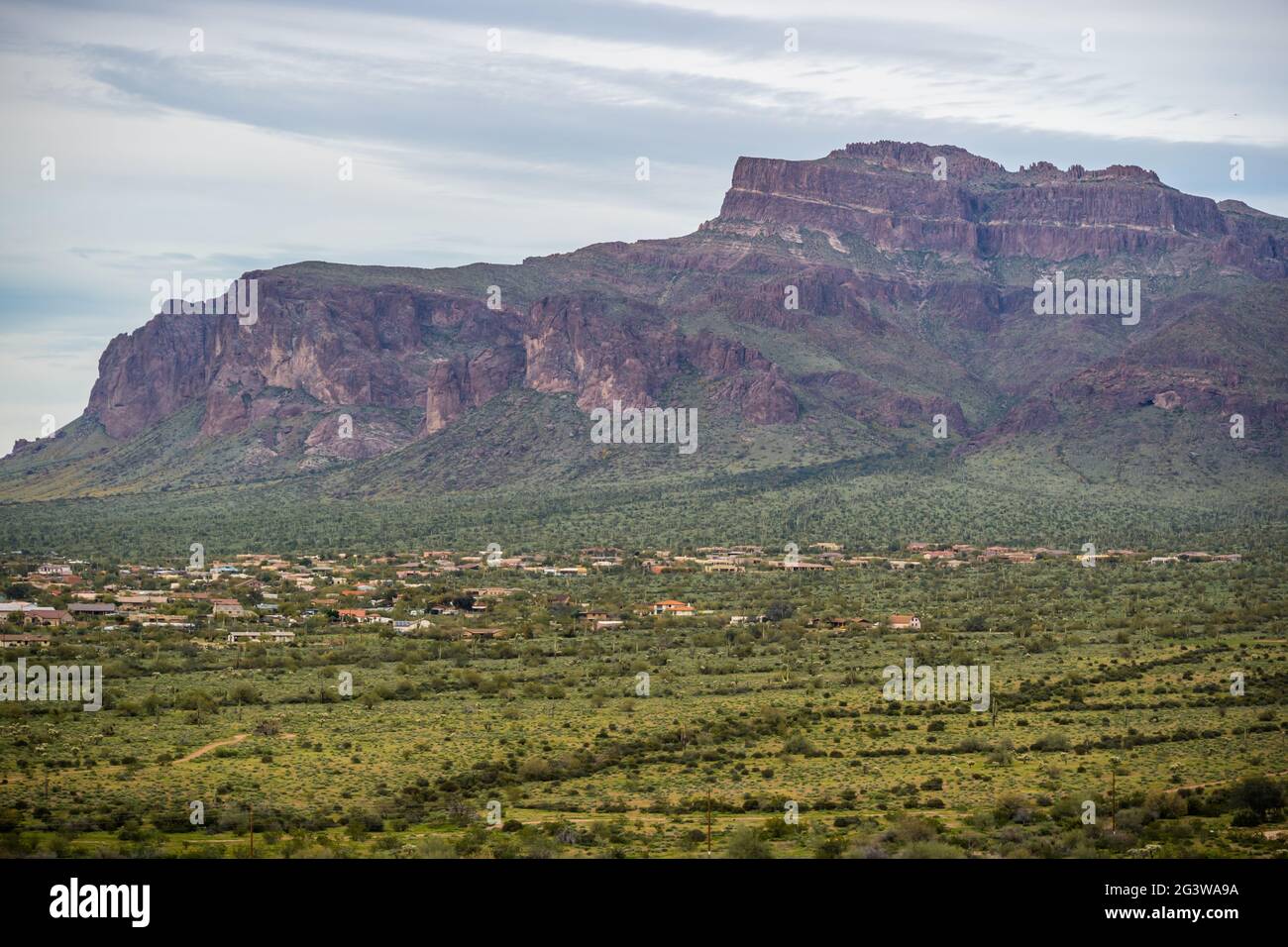An overlooking view of nature in Apache Junction, Arizona Stock Photo ...