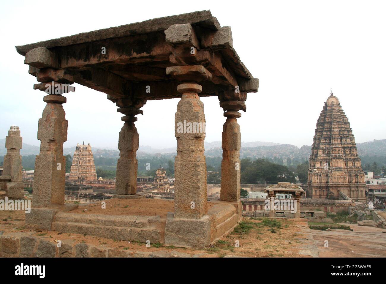 Stone Gallery and Temple Towers Stock Photo - Alamy