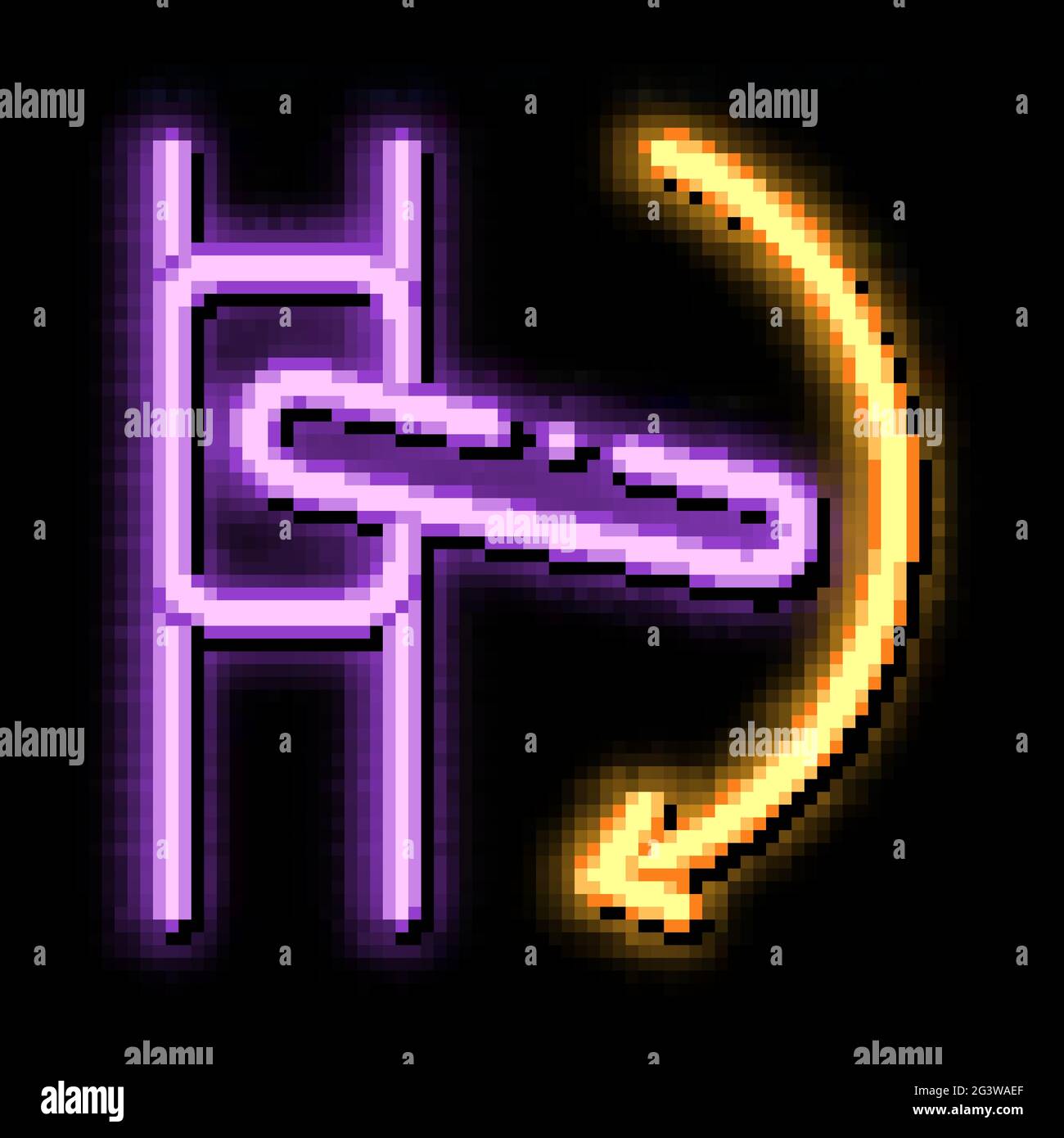 push handle to open window closure neon glow icon illustration Stock ...