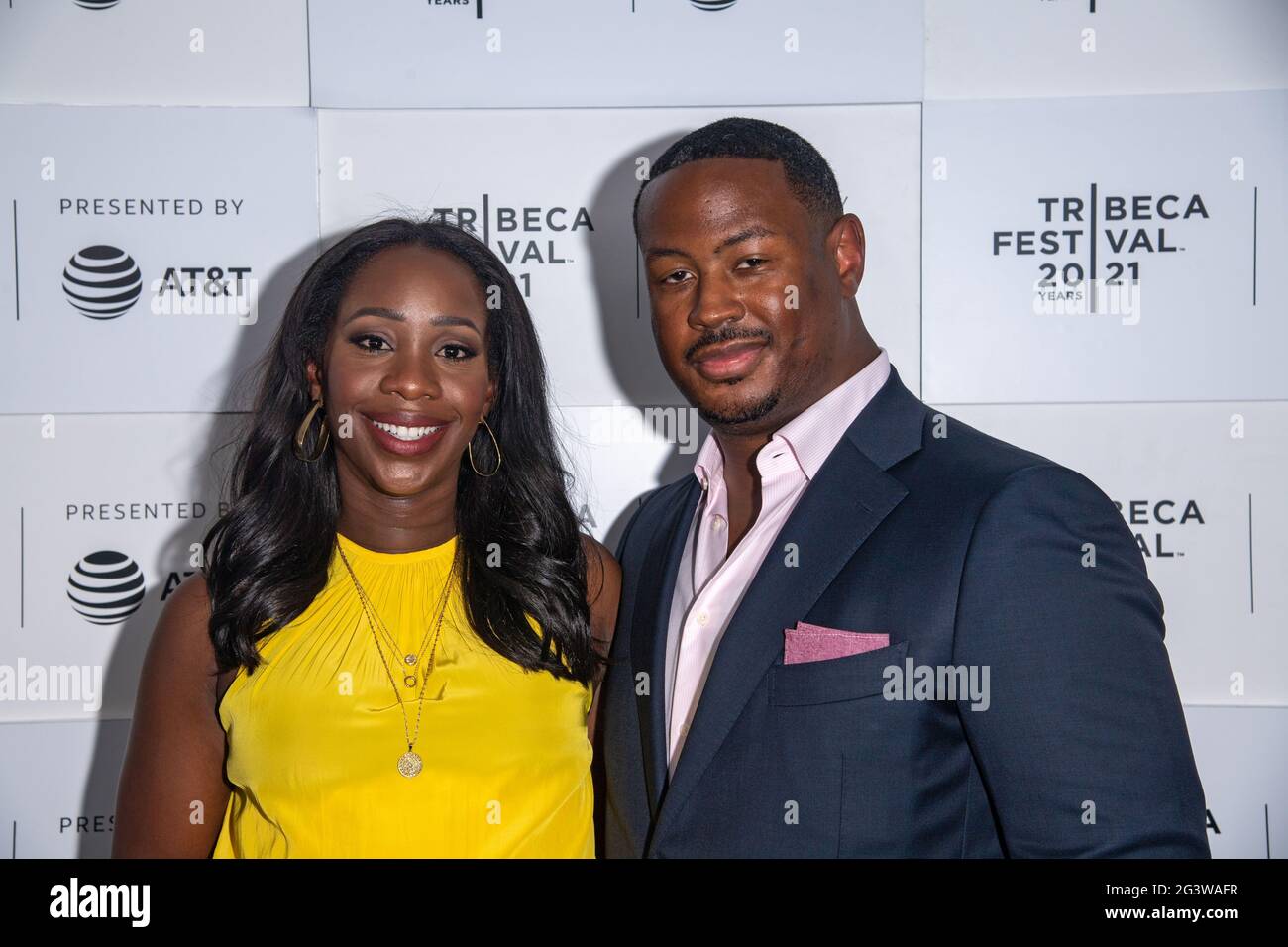 Abby Phillip and Marcus Richardson attend the Let's F*****g Go" premiere during the 2021 Tribeca ...
