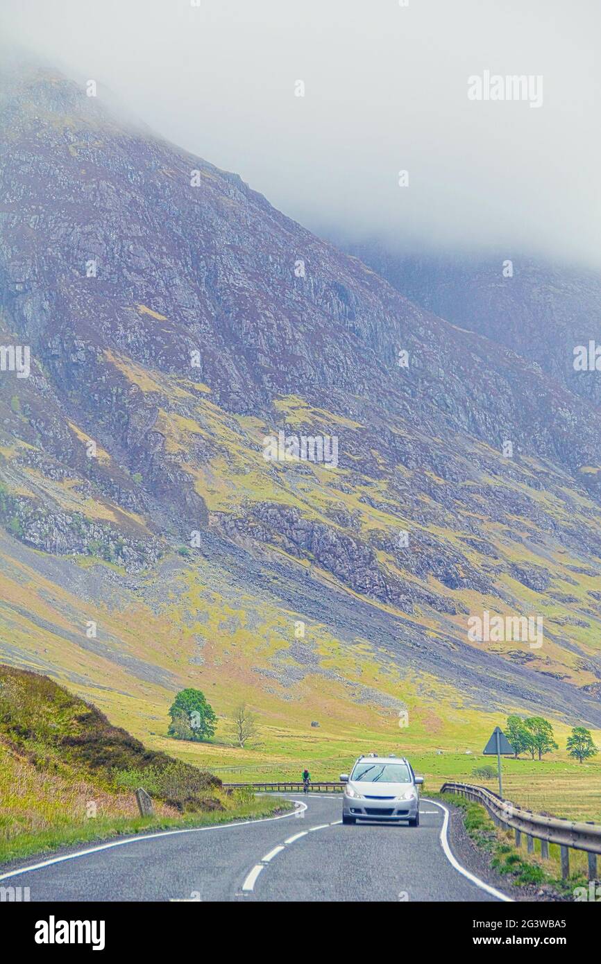 A82 road across Scottish Highlands in Scotland, United Kingdom Stock ...