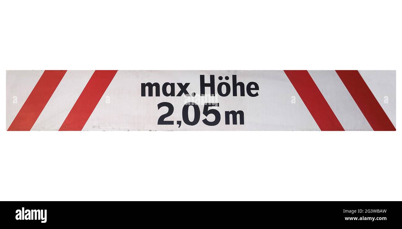 German sign isolated over white. Max height Stock Photo - Alamy