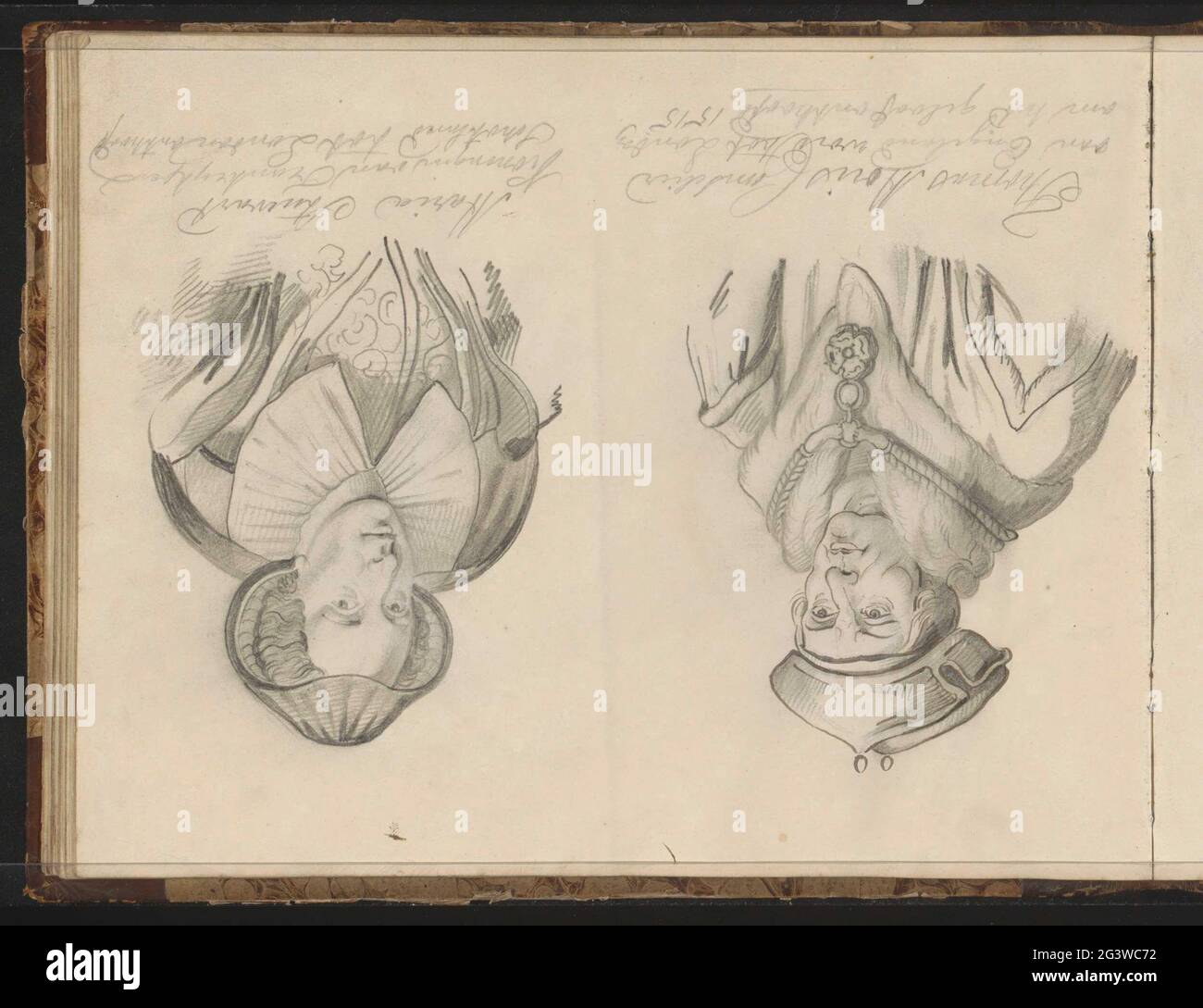 Portraits of Thomas More and Maria I Stuart. Leaf 20 Verso from a ...