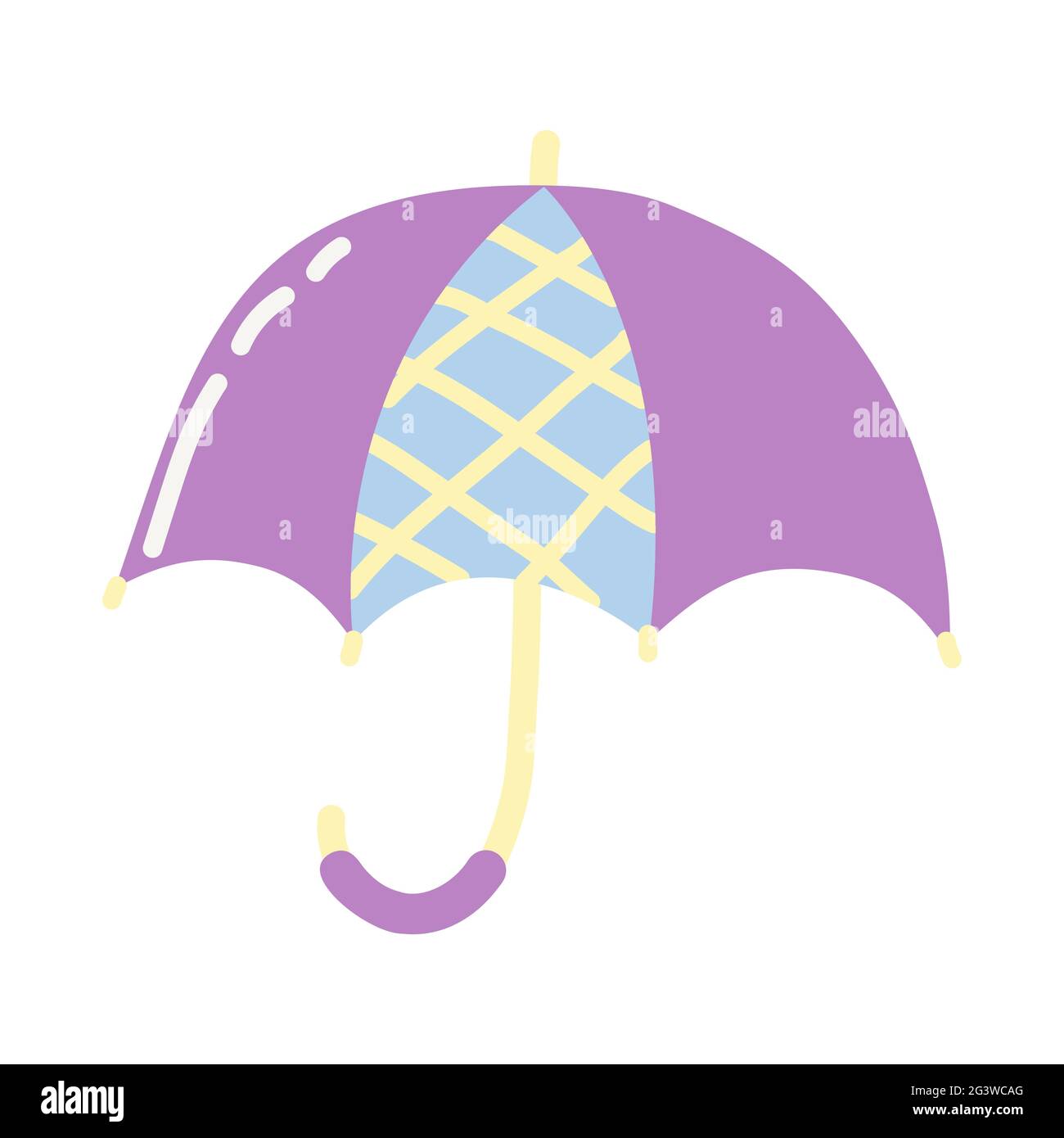 Bridal Shower Purple Umbrella Clip Art