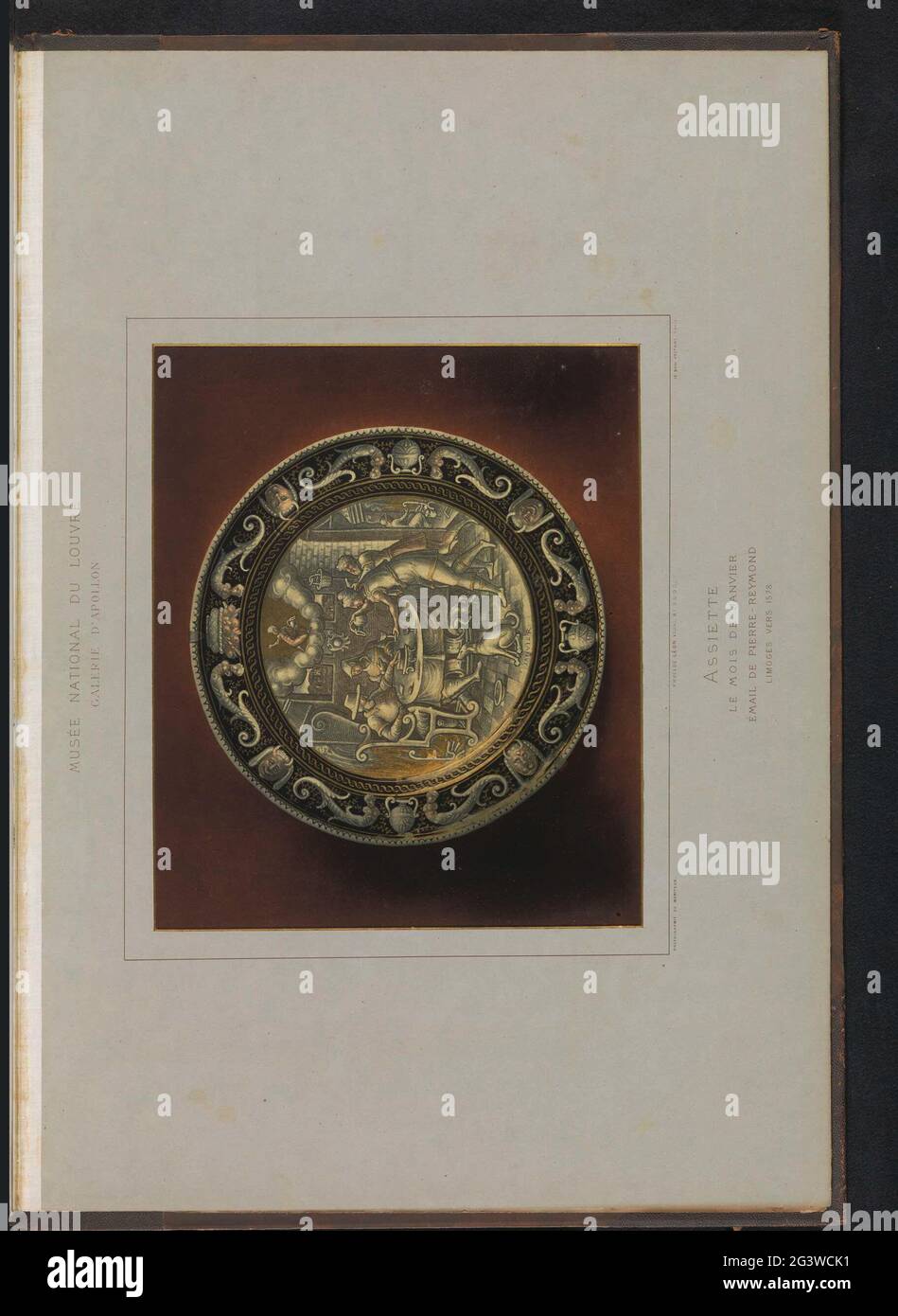 Geëmailleerd Eetbord Door Pierre Reymond, Voorstellende de Maand ...