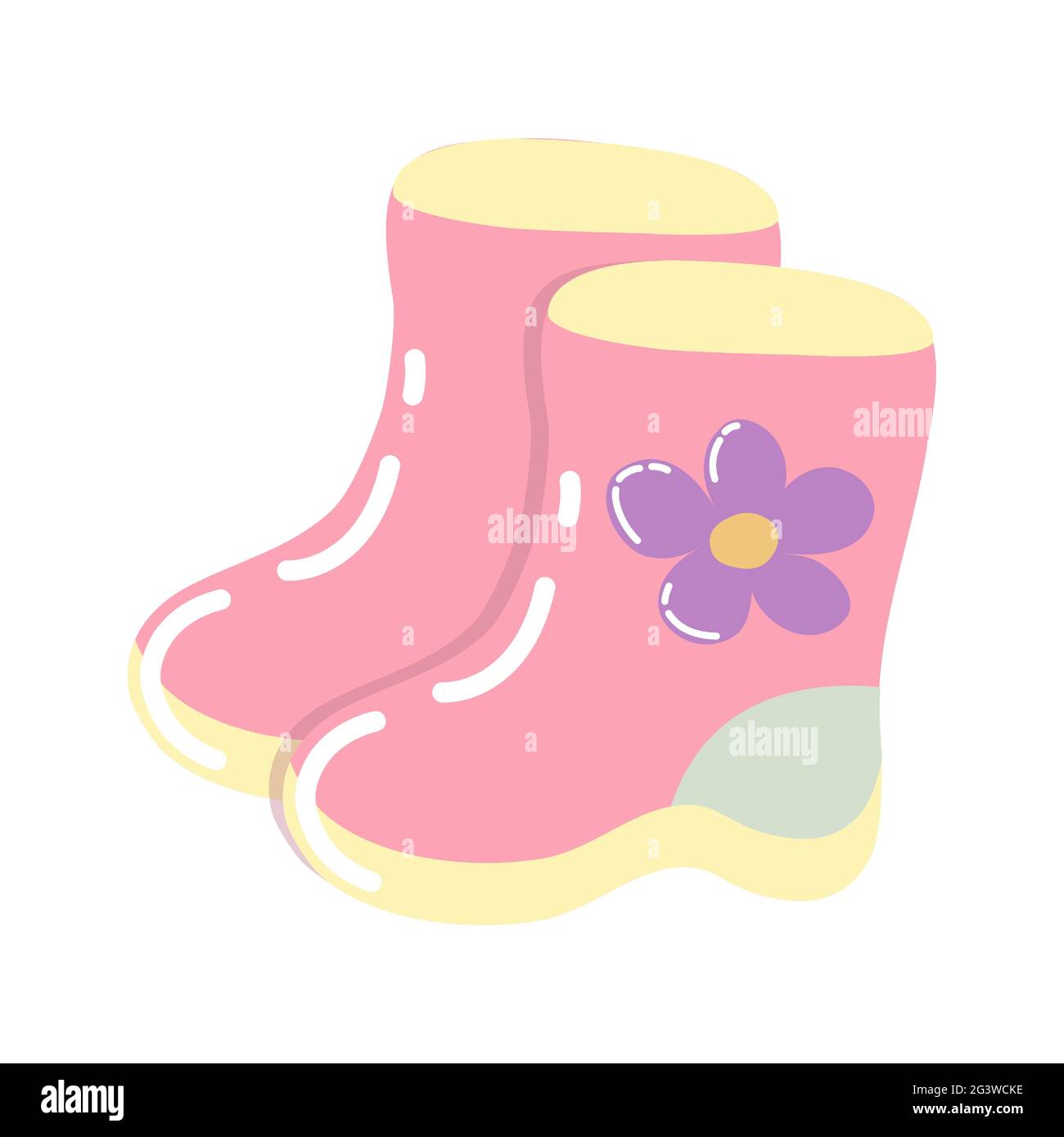 Purple wellies Stock Vector Images - Alamy