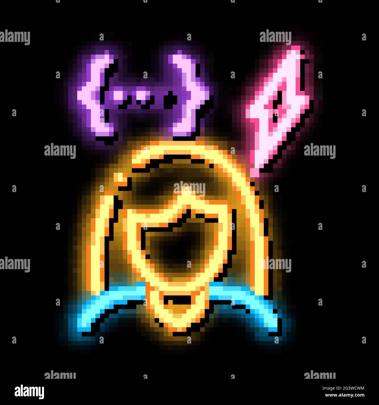 emotionally unstable woman neon glow icon illustration Stock Vector ...