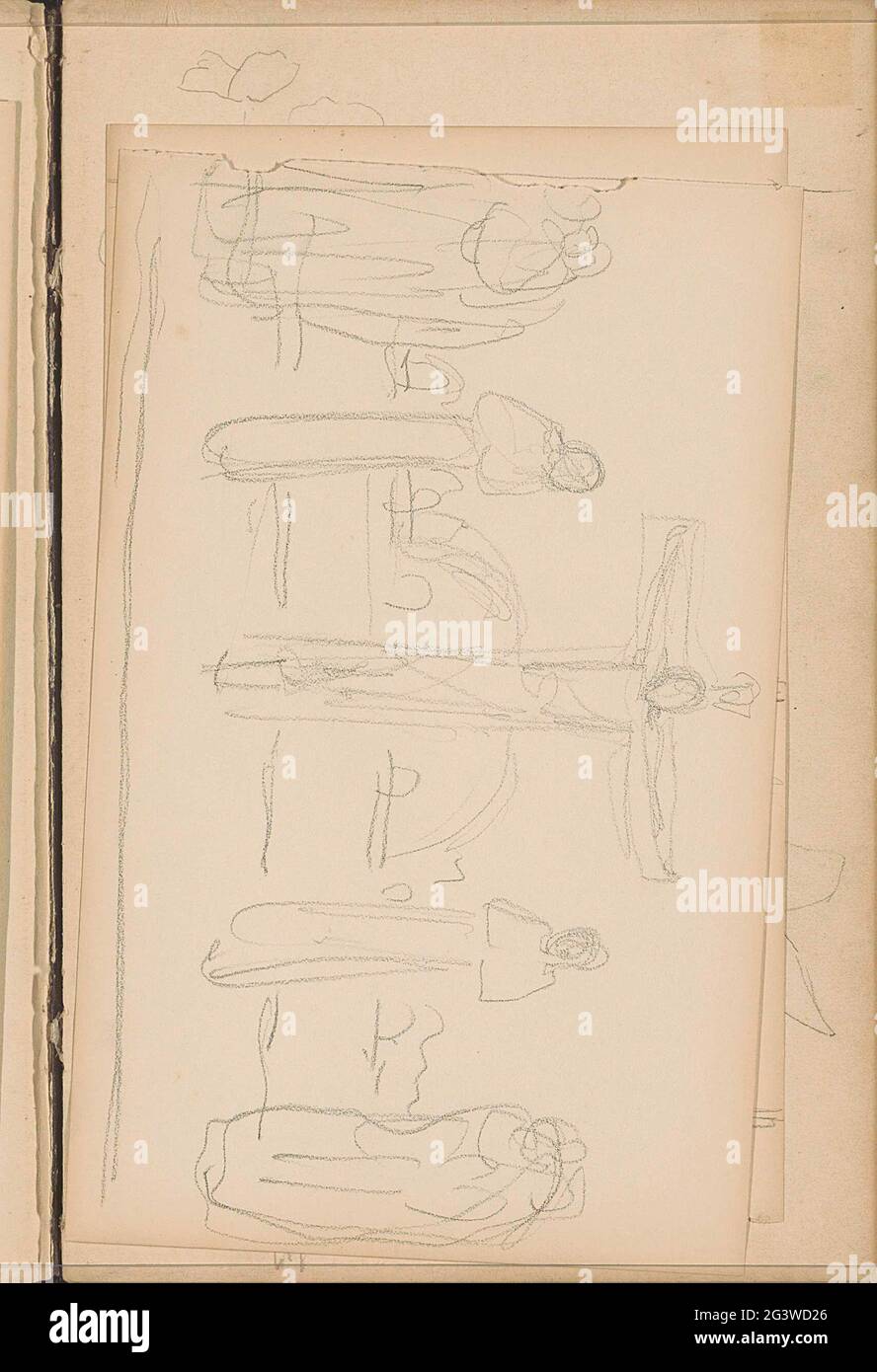 Christ on the cross. On either side of Christ lending figures, presumably Mary, Johannes and ...