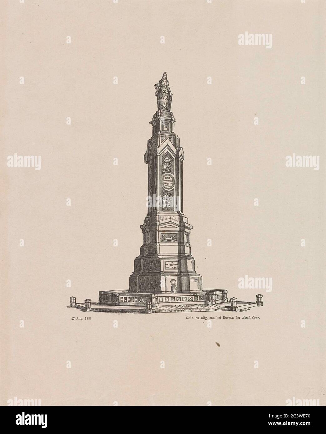 Memorial at the popular spirit of 1830 and 1831, Revealed 1856. The monument memorial at the ...