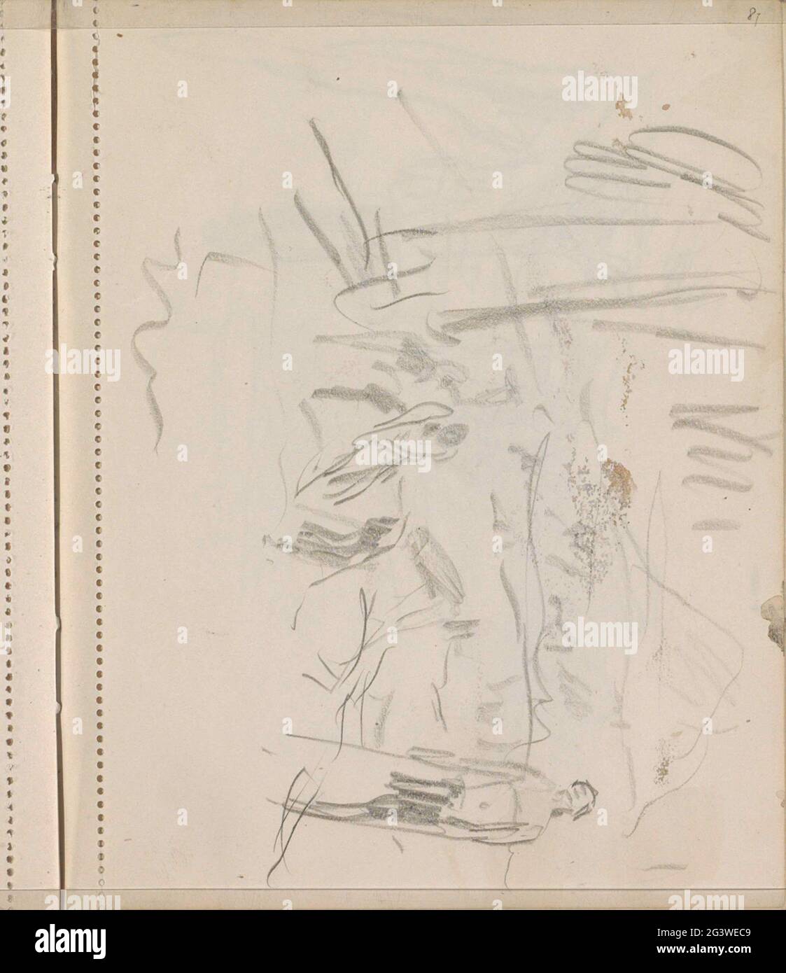 Workers on a Sawa. Page 87 From a sketchbook with 67 sheets Stock Photo ...