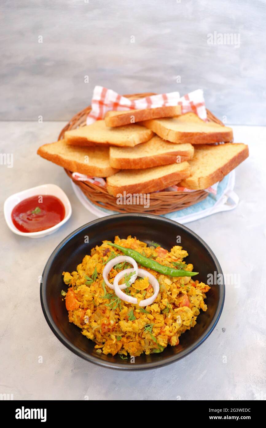 Indian Breakfast Dish - Parsi Akuri or Anda Bhurji or Indian spicy ...
